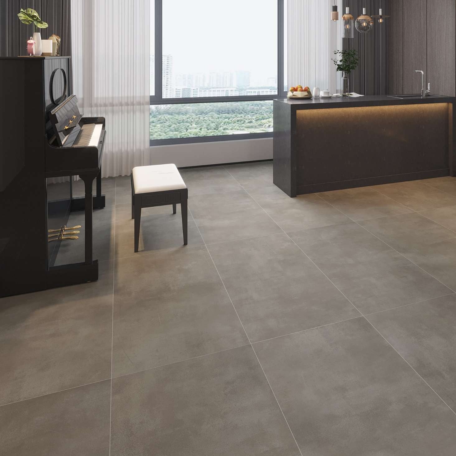 Infinity Ash: Ash-Grey Tiles with a Matte Finish