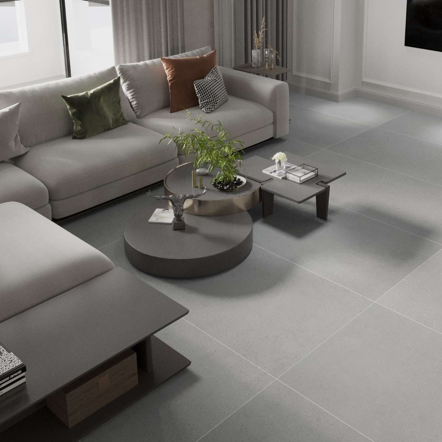 Martin Ash: Ash-Grey Tiles with a Matte Finish