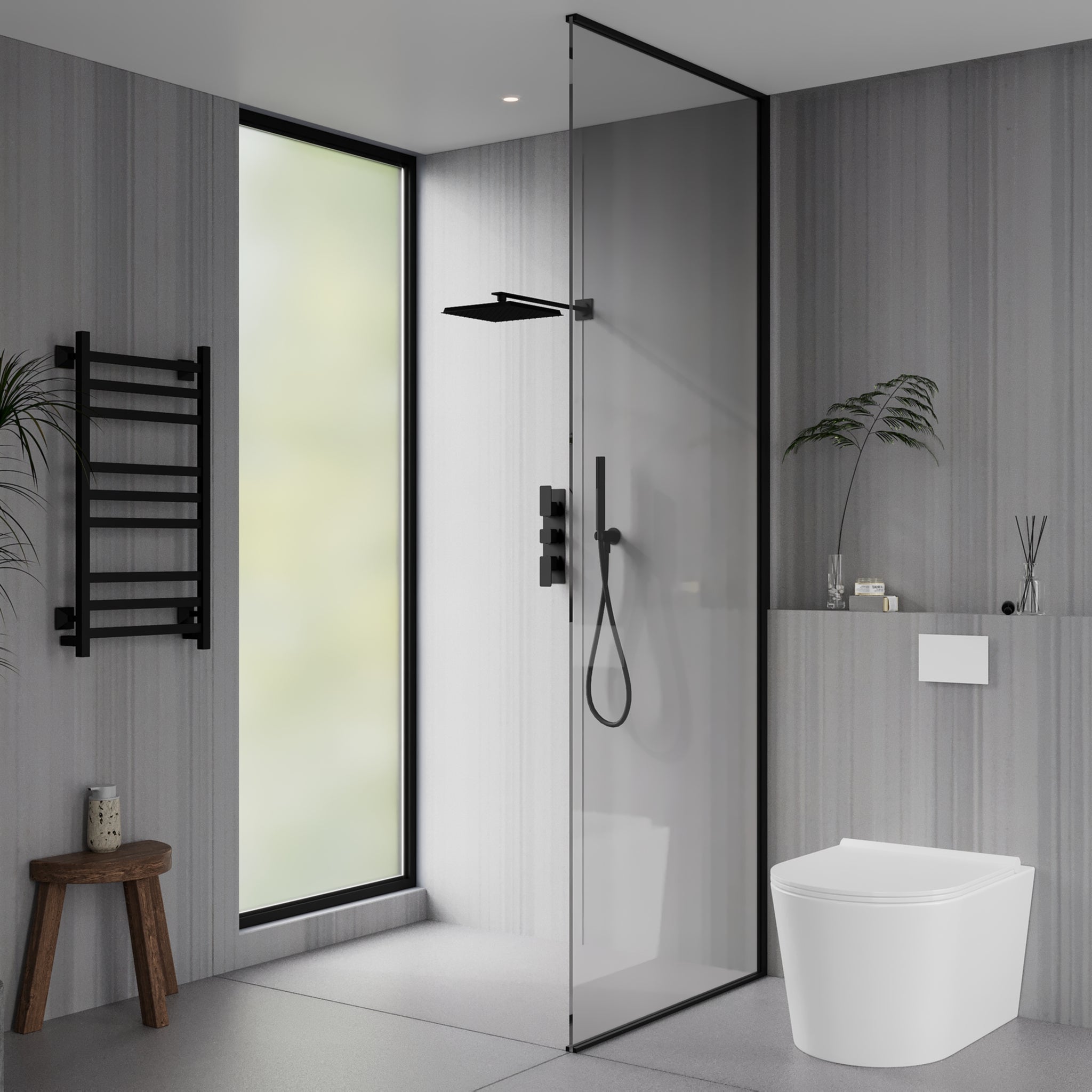 MATT STRIPES DARK GREY - Bold, Modern Matt Stripes Dark Grey Panel for