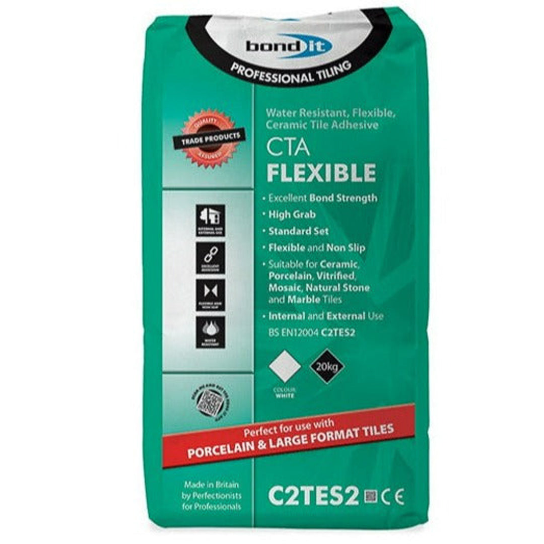 Cta Flexible Tile Adhesive (White) C2TES2 | Tile Adhesives & Grouts ...